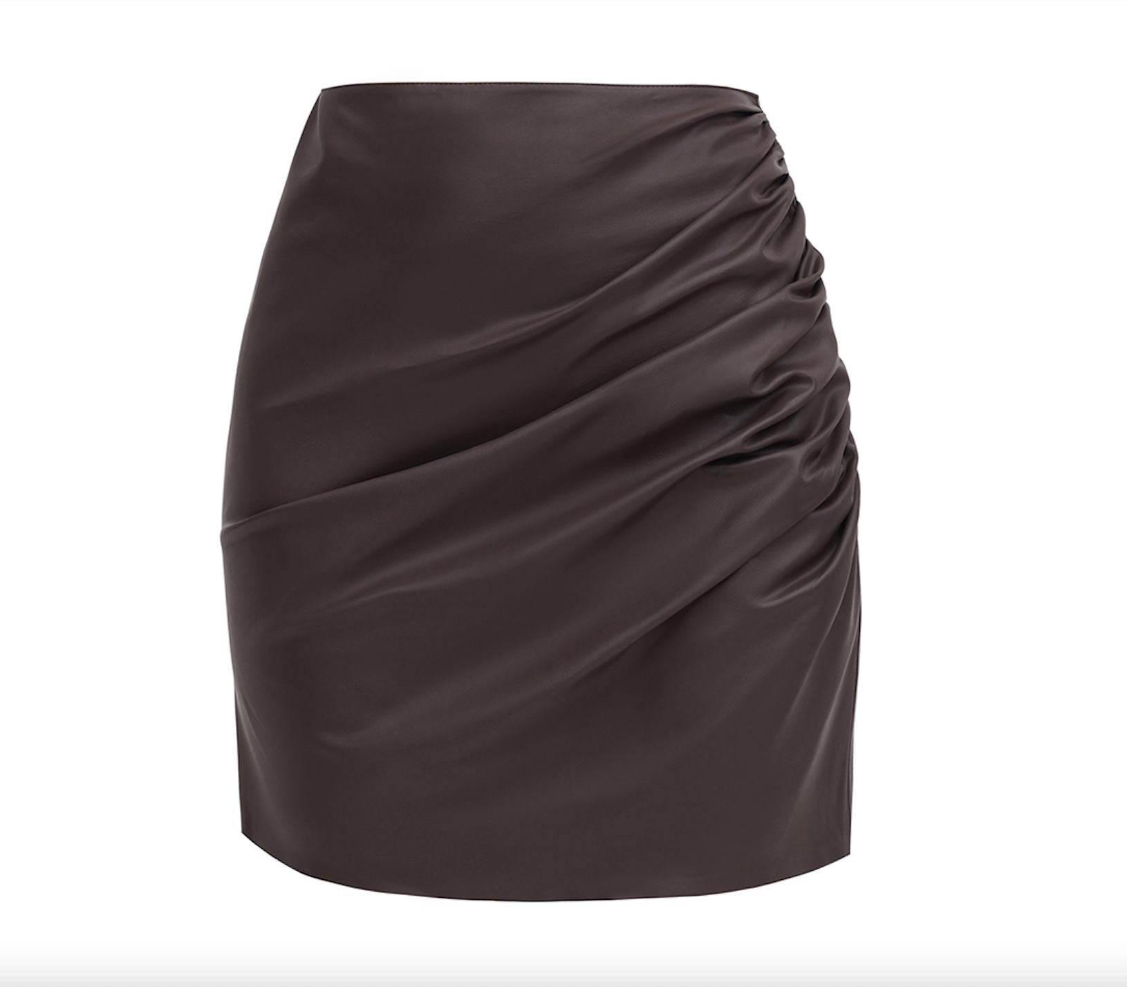 Organic Vegan Leather Skirt with Drapery – The Revivas